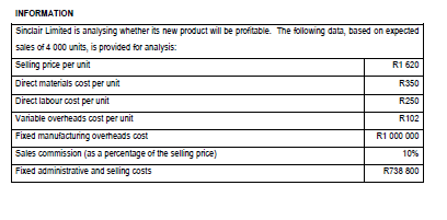 Solved QUESTION 1(20 Marks)REQUIREDStudy the information | Chegg.com