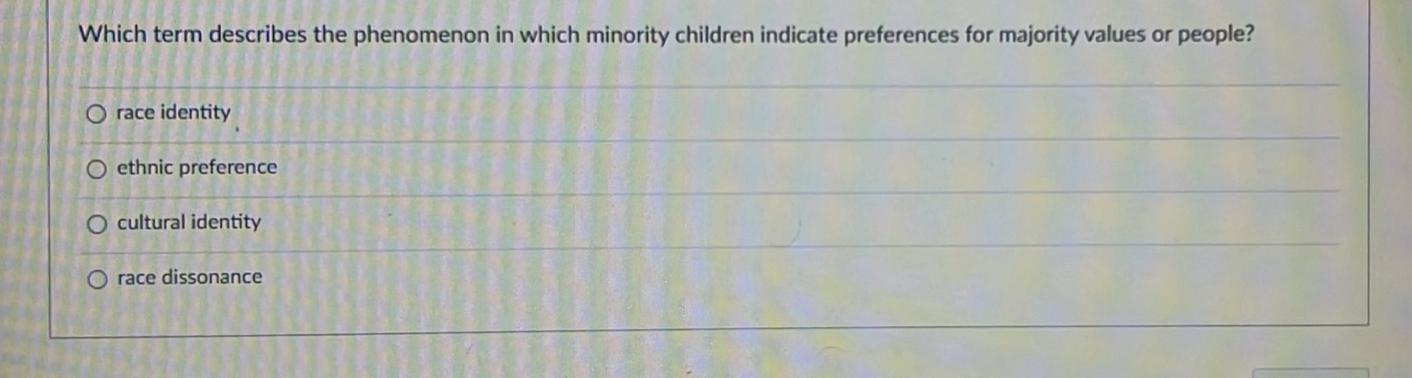 Solved Which term describes the phenomenon in which minority | Chegg.com