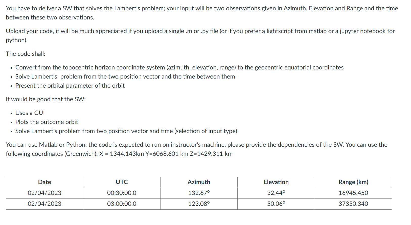 Solved SOLVE IN MATLAB AND STEP BY STEP USING THE VALUES | Chegg.com