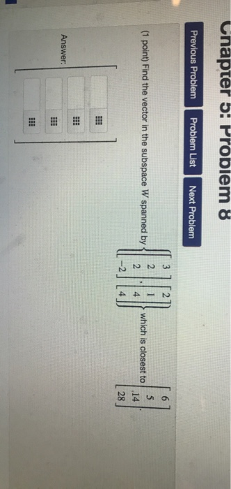 Solved Cnapter 5: Probiem 8 Problem Problem ListNext Problem | Chegg.com