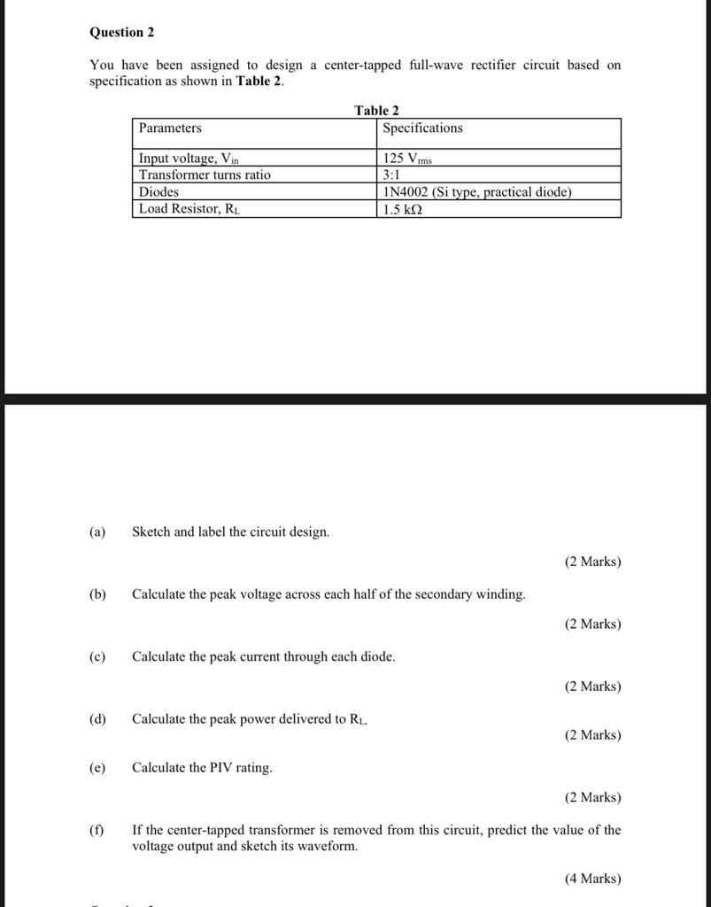 Solved Question 2 You have been assigned to design a | Chegg.com