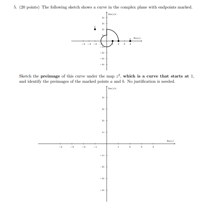 Solved 5. (20 points) The following sketch shows a curve in | Chegg.com