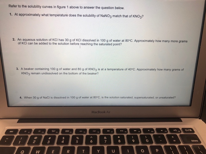Solved Refer to the solubility curves in figure 1 above to | Chegg.com