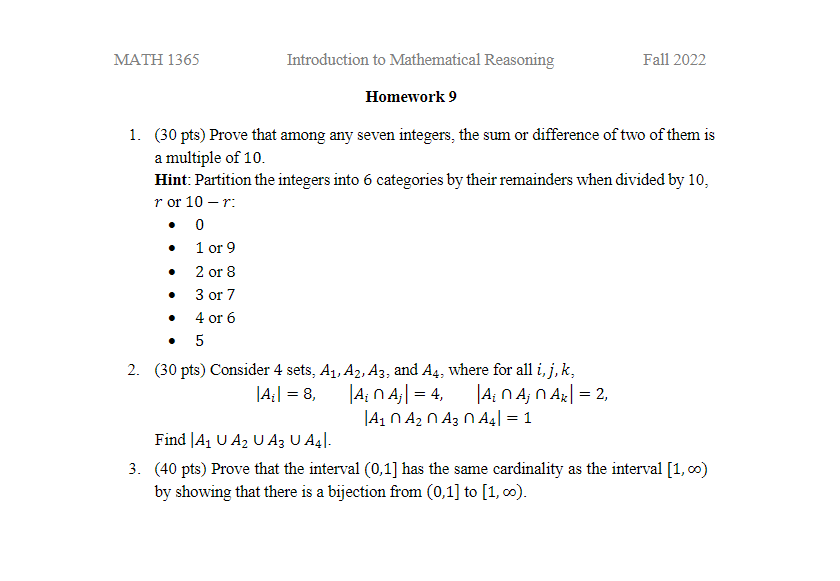 Solved 1 30pts Prove That Among Any Seven Integers The