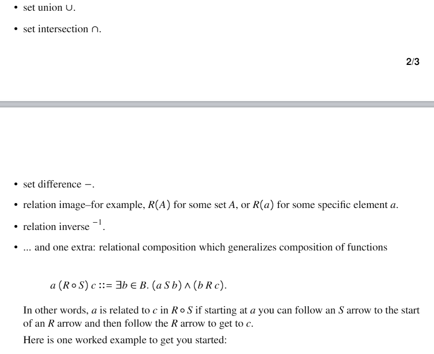 Solved The language of sets and relations may seem remote | Chegg.com