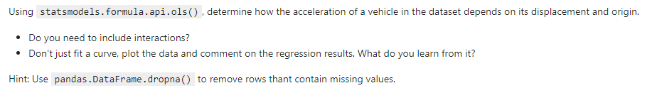 Solved Python Multiple Linear Regression Load The Mpg 7451