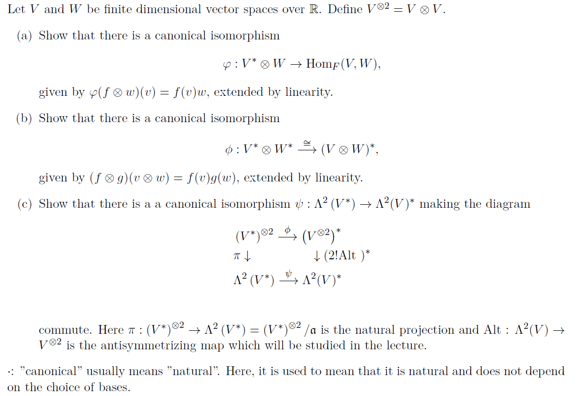 Solved Let V and W be finite dimensional vector spaces over | Chegg.com