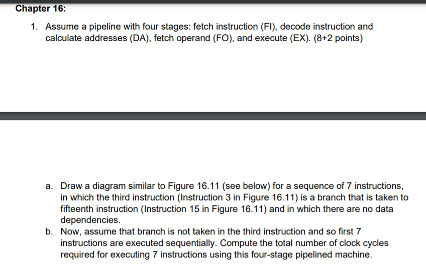 Solved Chapter 16 1 Assume A Pipeline With Four Stages 