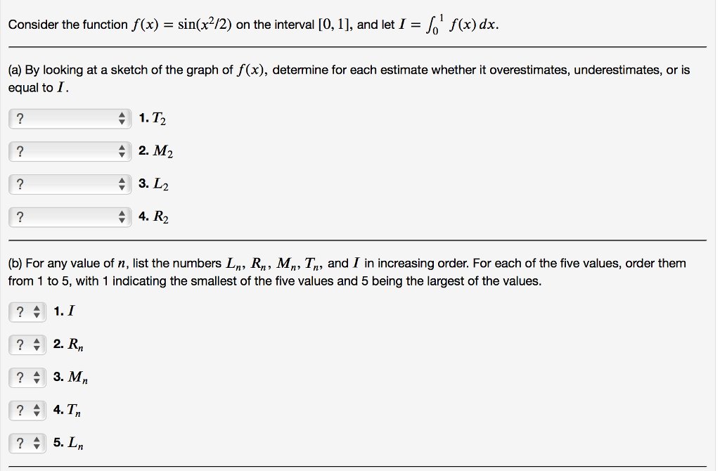 Solved Consider the function f(x) sin(x2/2) on the interval | Chegg.com