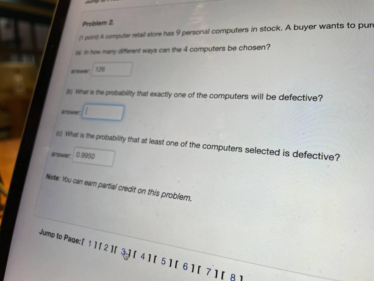 Solved Problem 2 1 point) A computer retail store has 9 | Chegg.com