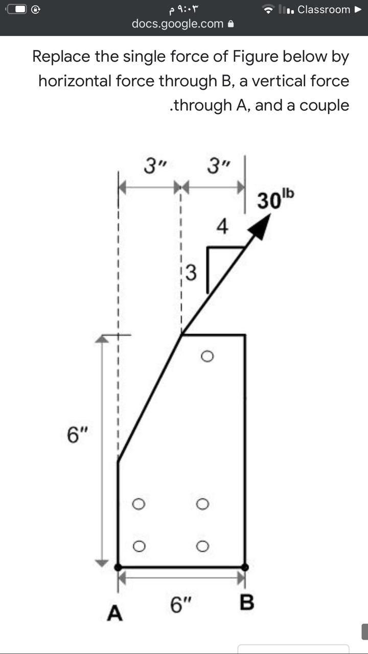 Solved ۹:۰۳ م llo. Classroom docs.google.com Replace the | Chegg.com