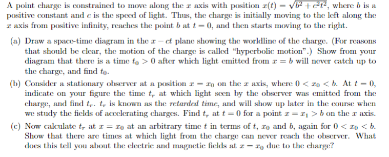 A point charge is constrained to move along the x | Chegg.com