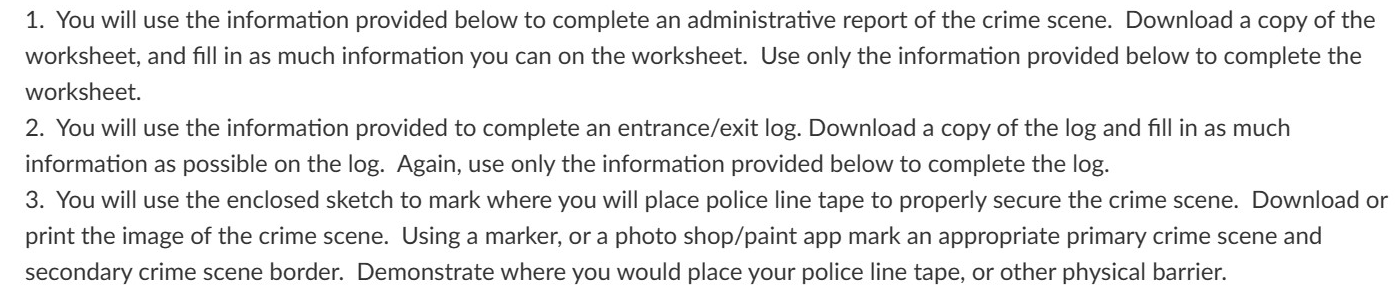 ADMINISTRATIVE WORKSHEET The incident | Chegg.com