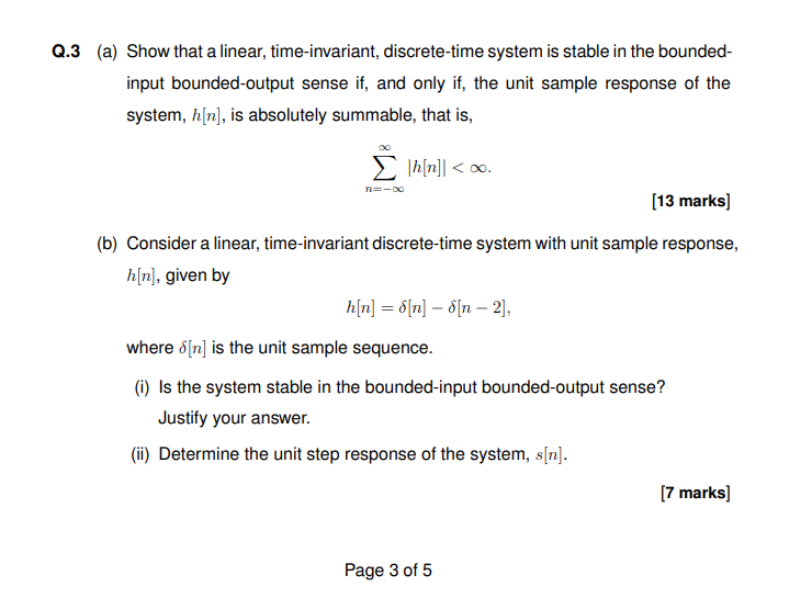 Solved (a) Show that a linear, time-invariant, discrete-time | Chegg.com