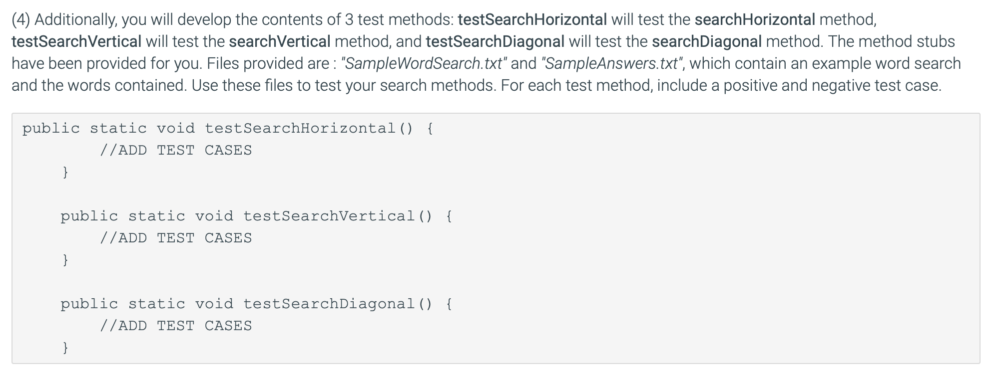 Solved 11.9 Ch 11 Program, Part 2: Word Search Methods This | Chegg.com