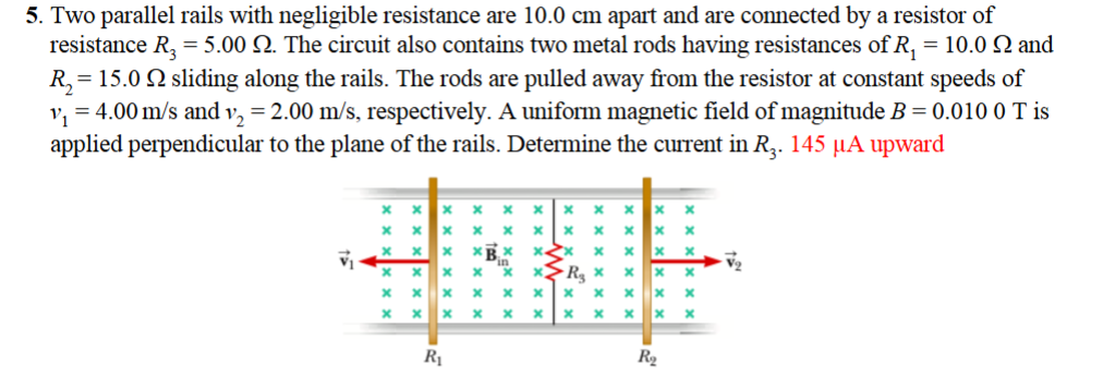 Solved Two parallel rails with negligible resistance are | Chegg.com