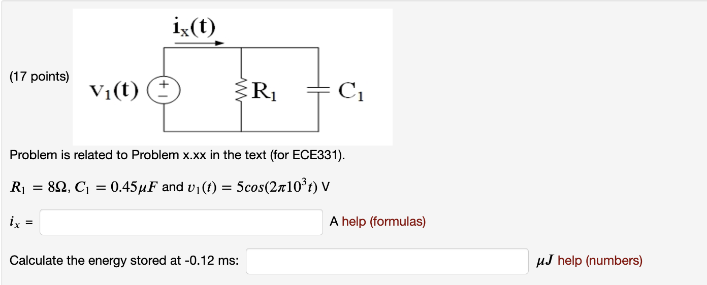 Solved (17 points) Problem is related to Problem x.xx in the | Chegg.com