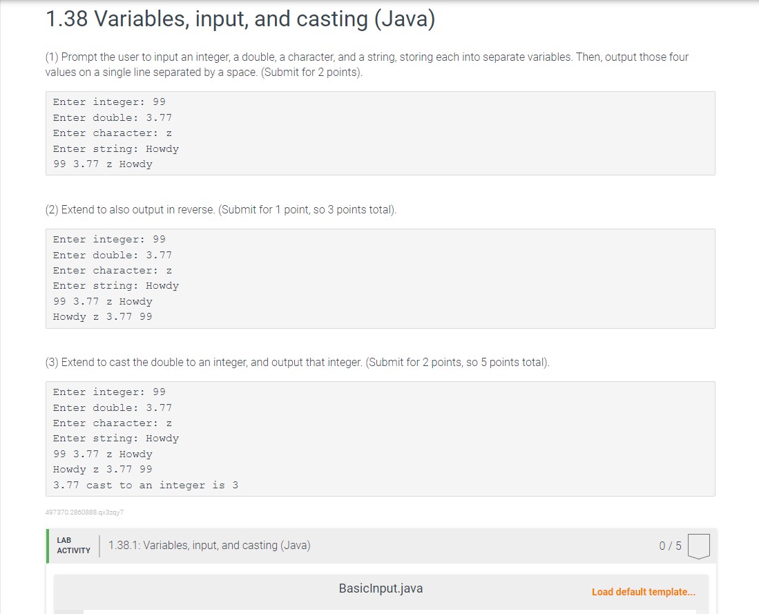 Solved I am having a difficult time with this lab activity | Chegg.com