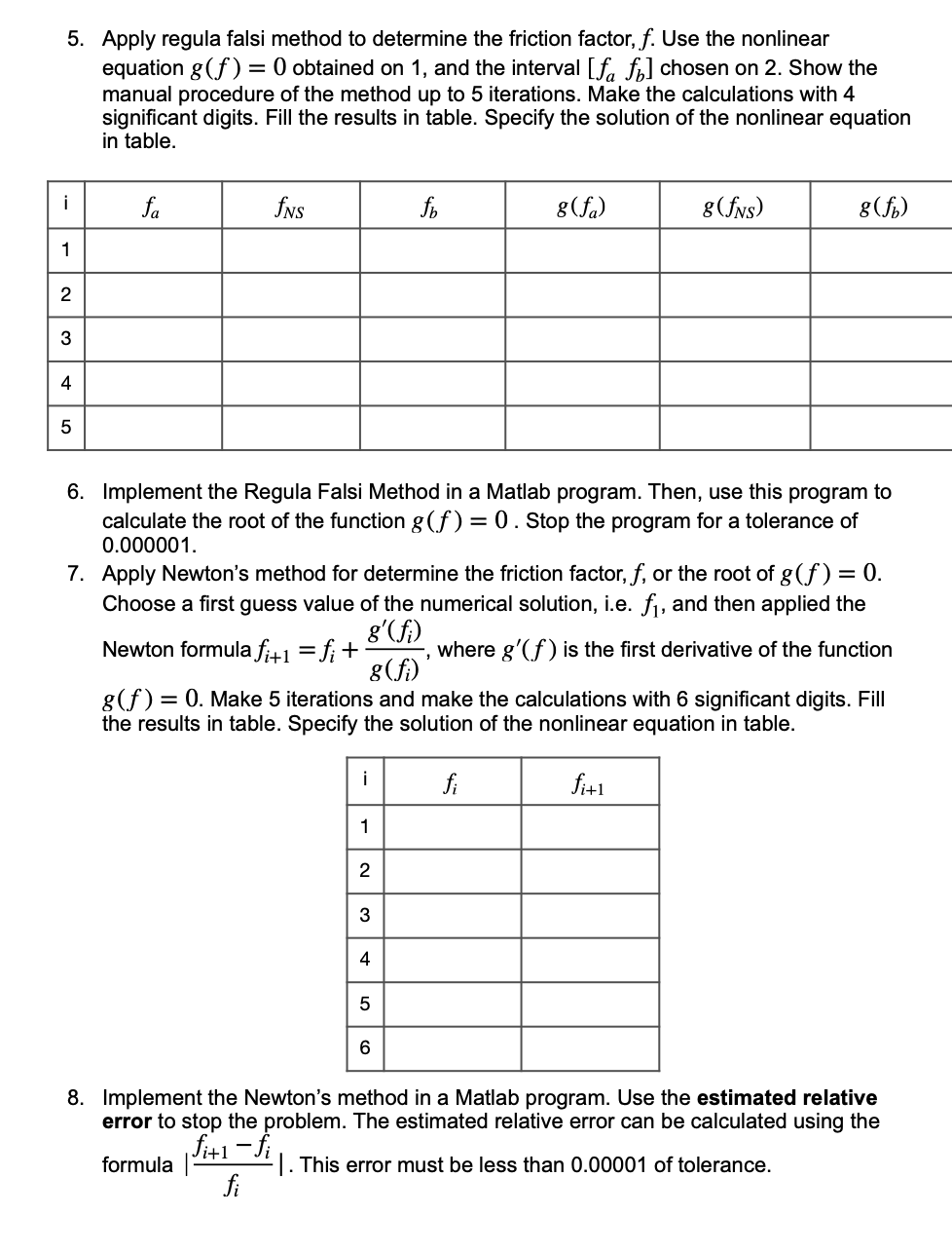 5. Apply regula falsi method to determine the | Chegg.com