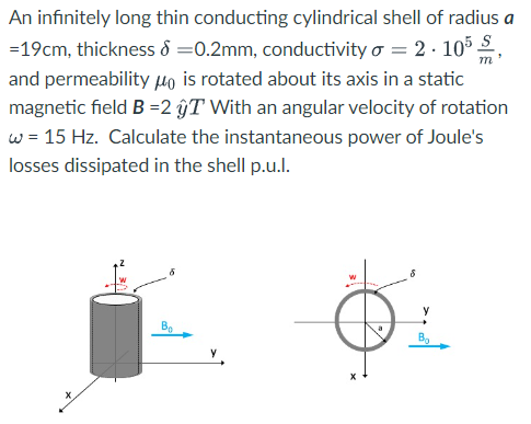 Solved An infinitely long thin conducting cylindrical shell | Chegg.com