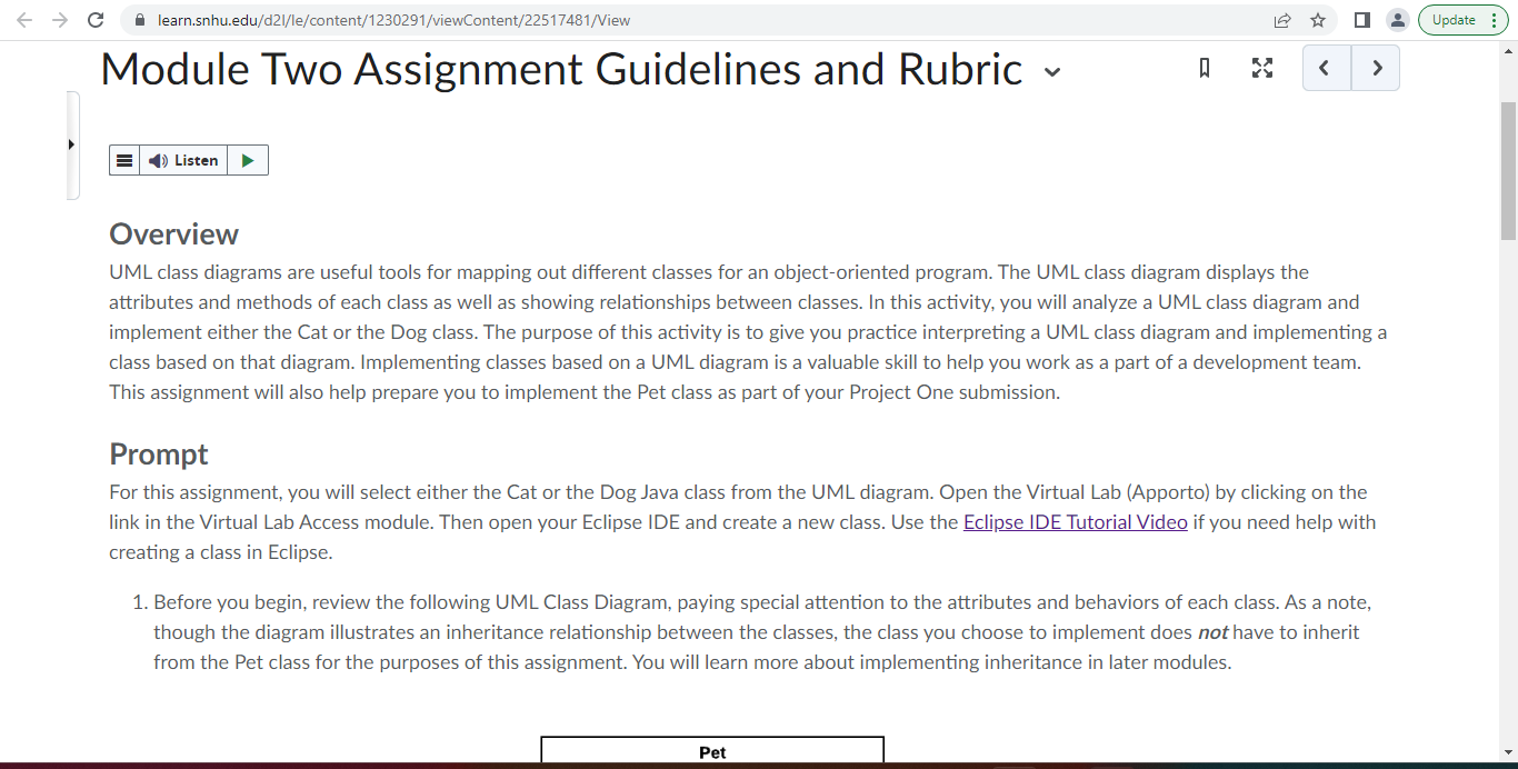 Solved Module Two Assignment Guidelines and Rubric v | Chegg.com