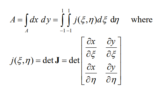 Solved Compute the area of the quad element below using 1x1 | Chegg.com