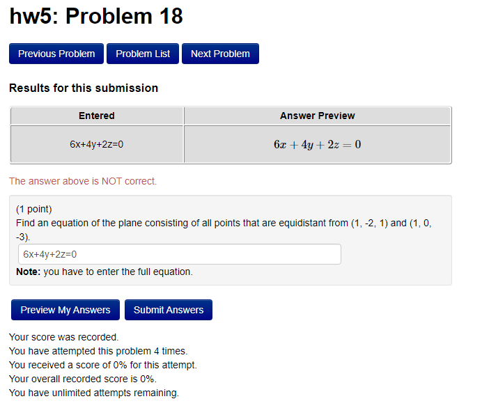 Solved hw5: Problem 18 Previous Problem Problem List Next | Chegg.com