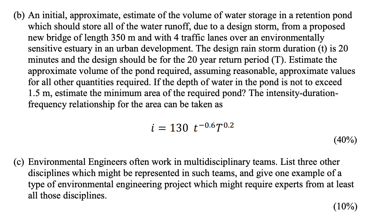 Solved An initial, approximate, estimate of the volume of | Chegg.com