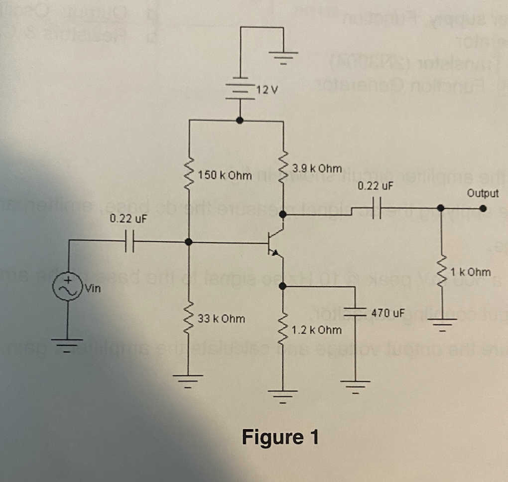 Solved fill out the table with changing the input frequency | Chegg.com