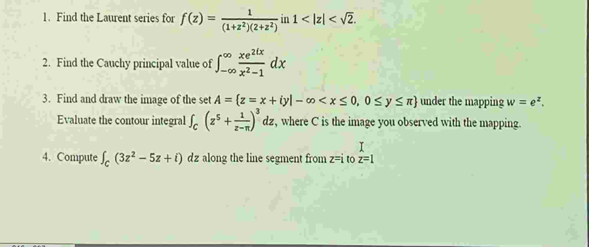 Solved Find the Laurent series for | Chegg.com