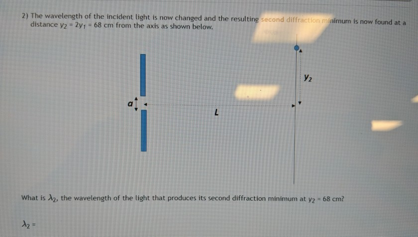 2) The wavelength of the incident light is now | Chegg.com