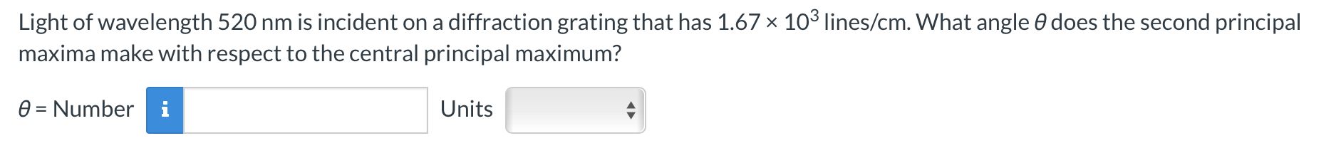 Solved Light of wavelength 520 nm is incident on a | Chegg.com