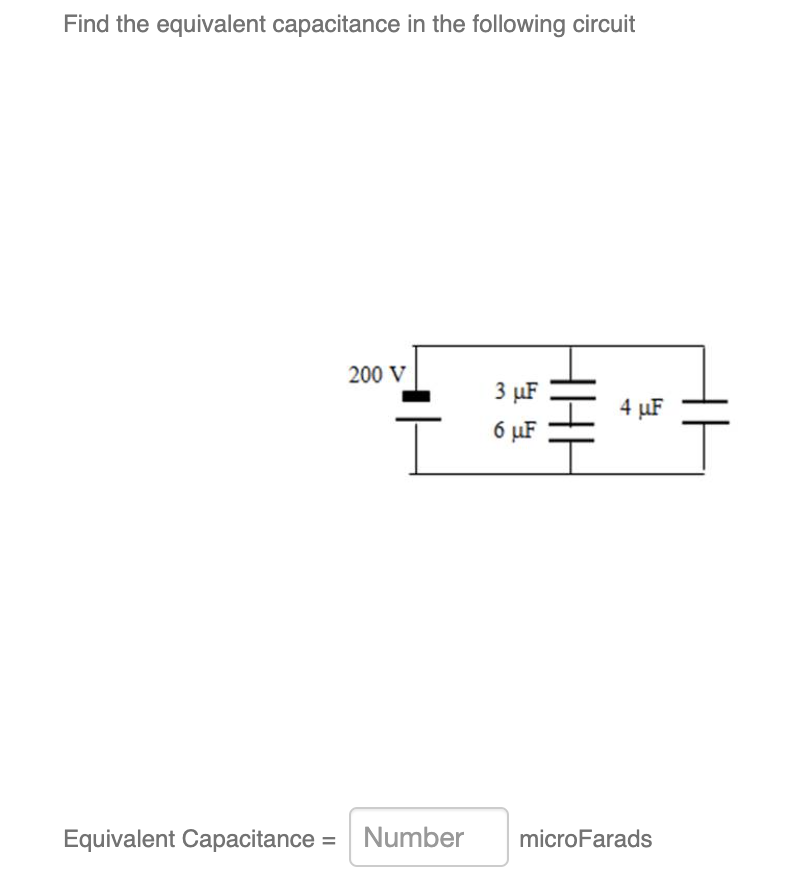 Solved Find the equivalent capacitance in the following | Chegg.com