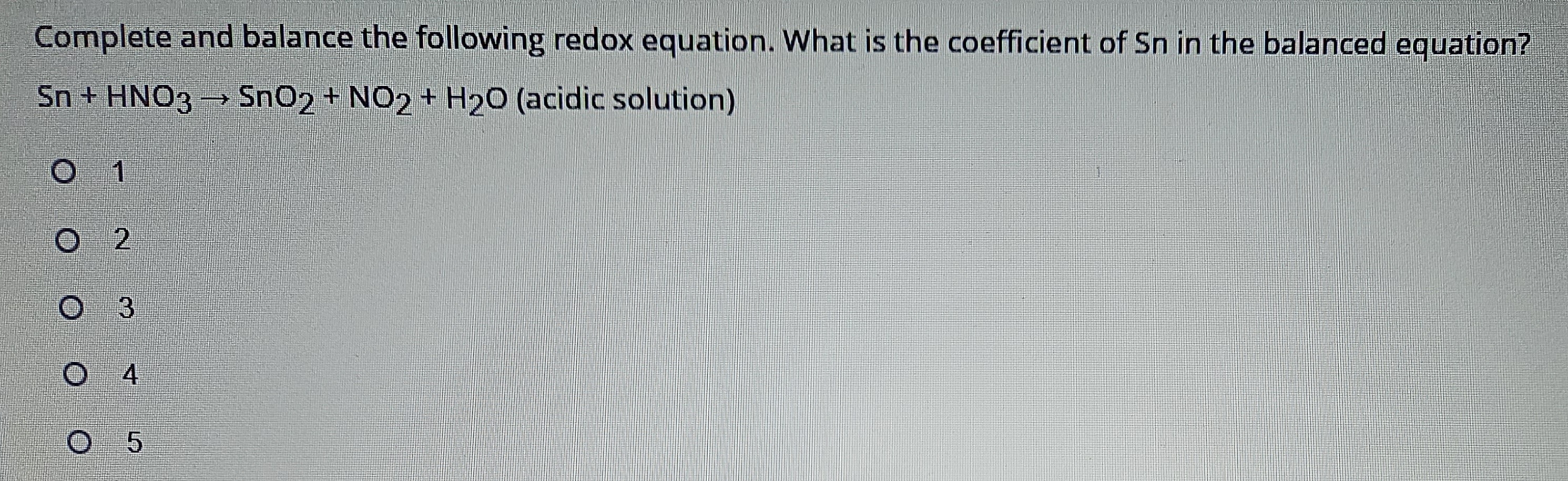 Solved Complete and balance the following redox equation. | Chegg.com