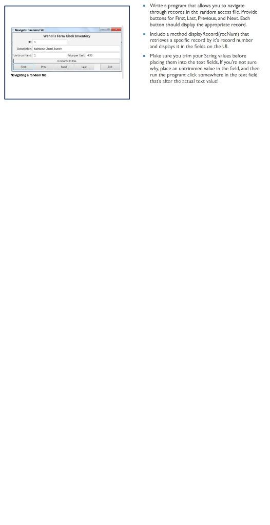 Solved - Write a program thac allows you to navigate through | Chegg.com