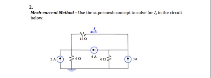 Solved Mesh-current Method - Use the supermesh concept to | Chegg.com