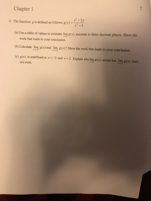 Solved The function g is defined as follows g(x) = x^2 - | Chegg.com