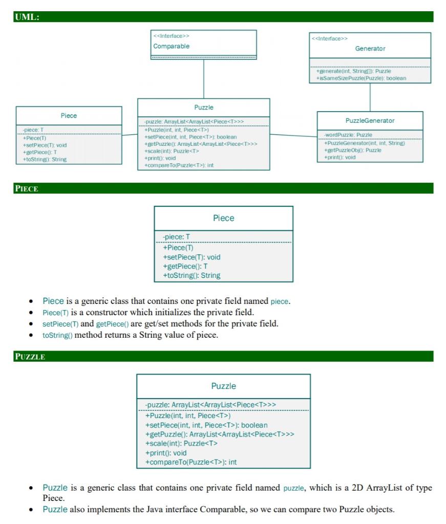 Solved Overview 1 Create An Interface Named Generator 2 