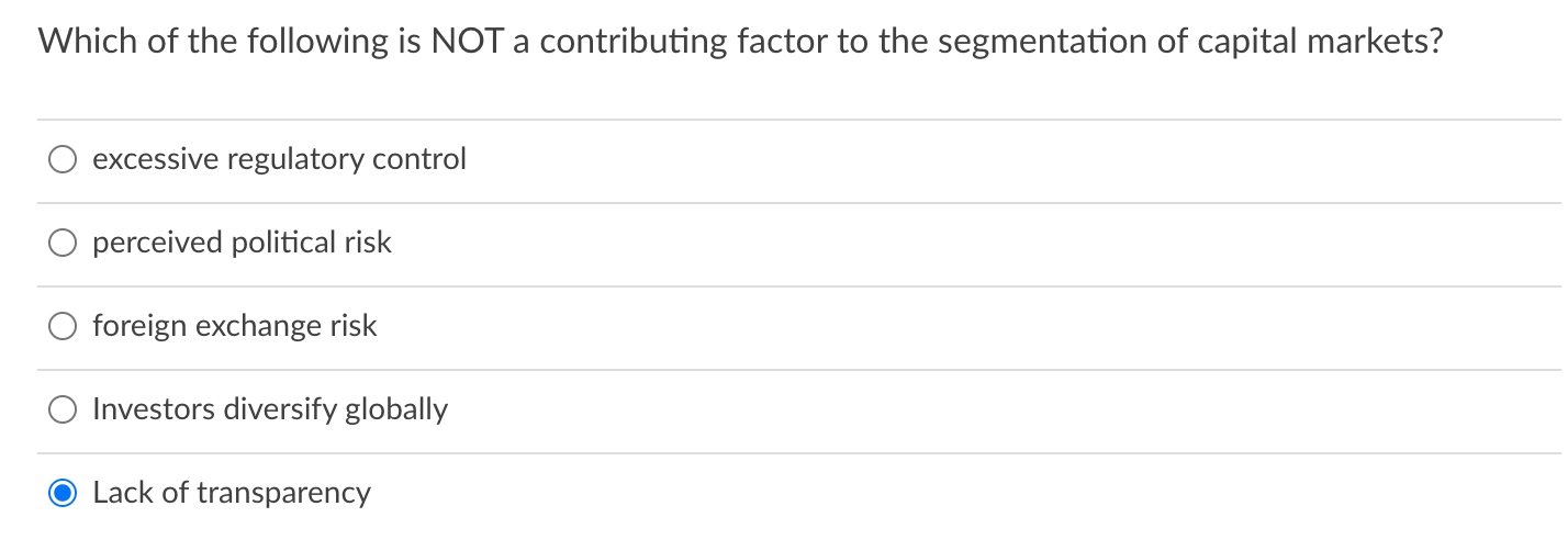 Solved Which of the following is NOT a contributing factor | Chegg.com
