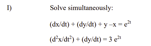 Solved Solve simultaneously: | Chegg.com
