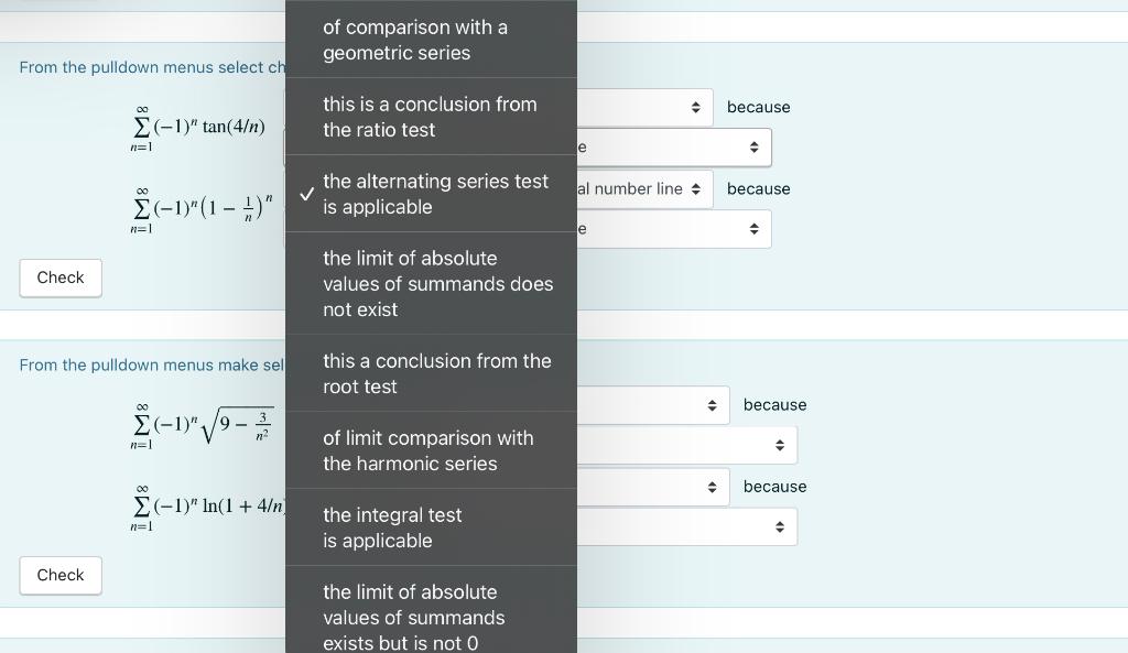 Solved From the pulldown menus select choices so that true | Chegg.com
