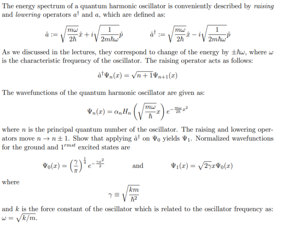 Solved The energy spectrum of a quantum harmonic oscillator | Chegg.com