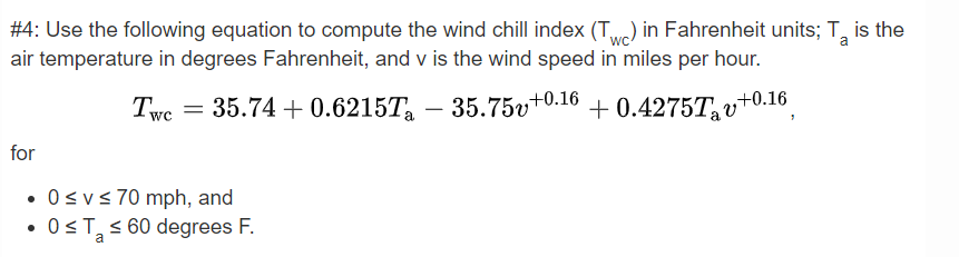 Solved 3D plot - Wind chill as a function of air speed and | Chegg.com