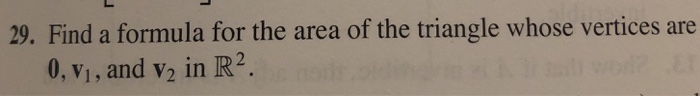 Solved 29. Find a formula for the area of the triangle whose | Chegg.com