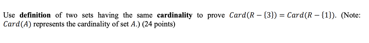Solved Use definition of two sets having the same | Chegg.com