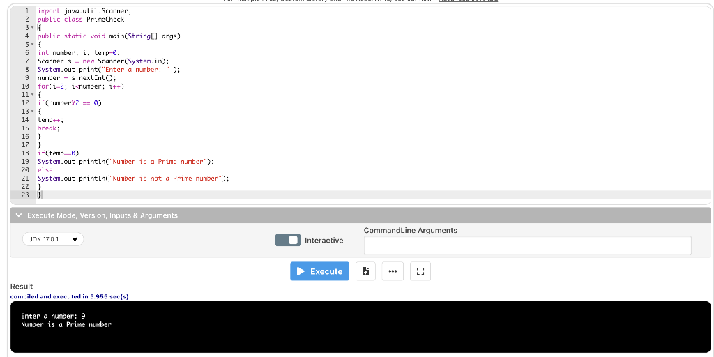 Solved Write a running Java program that prompts user to | Chegg.com