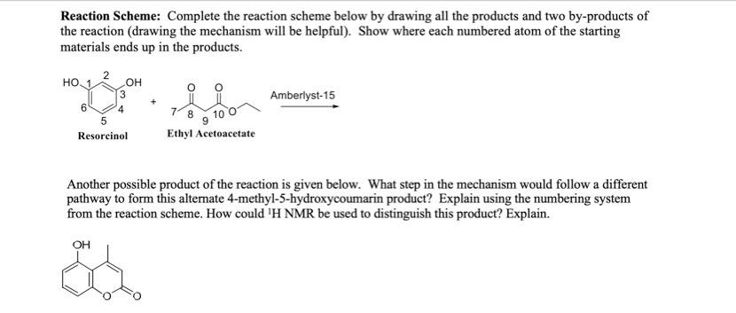 Solved Reaction Scheme: Complete the reaction scheme below | Chegg.com