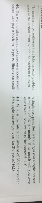 Solved The number in parentheses that follows each problem | Chegg.com