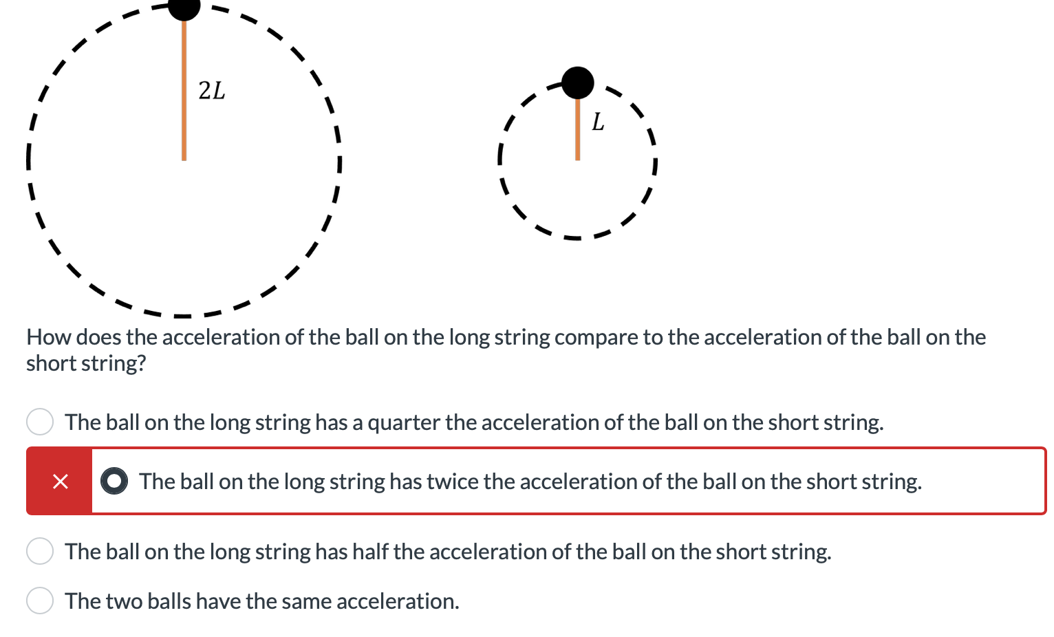 Solved Two identical balls are attached to the ends of | Chegg.com