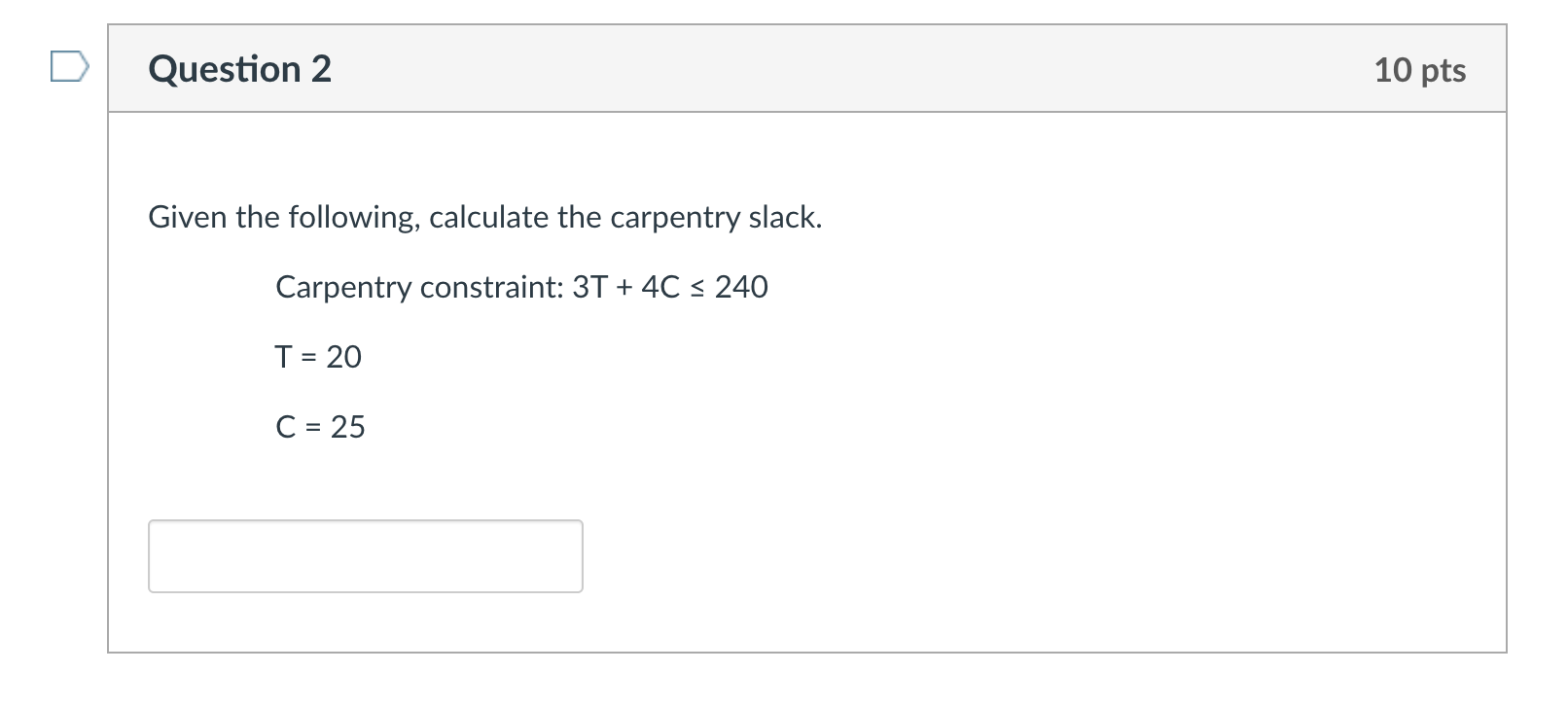 Solved Question 2 10 pts Given the following, calculate the | Chegg.com